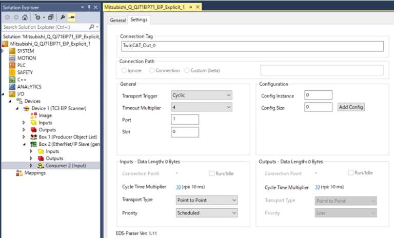 Mitsubishi Q03UDVCPU+QJ71EIP71 & Beckhoff CX5140(TF6281) : Ethernet/IP ...